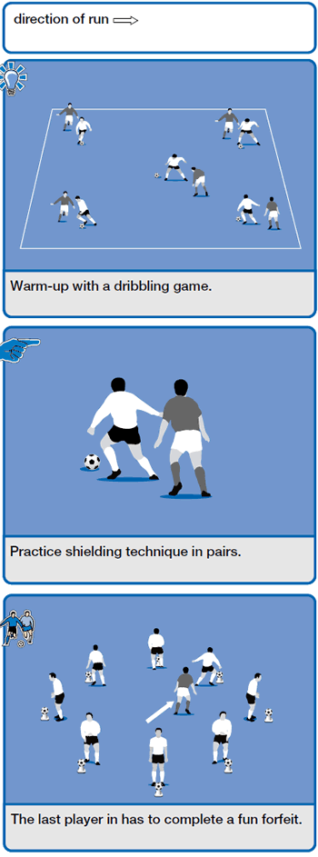 Soccer drill for holding off opponents - Soccer Drills - Soccer Coach ...