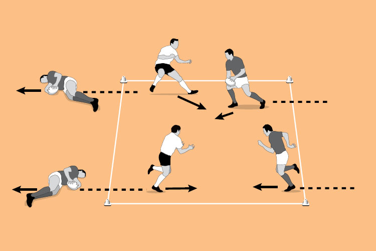 Combine tackling with defence - Rugby Training Session & Practice Plans ...
