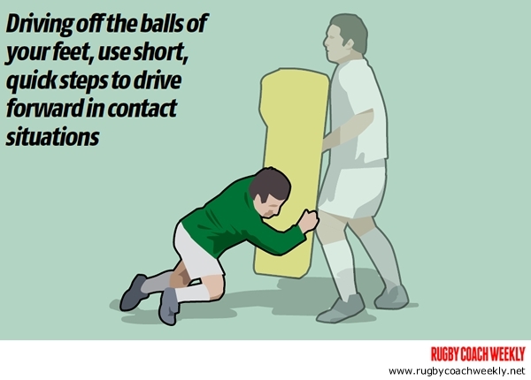 ‘Leg drive’ - generate power with quick, short steps - Rugby Tackling ...
