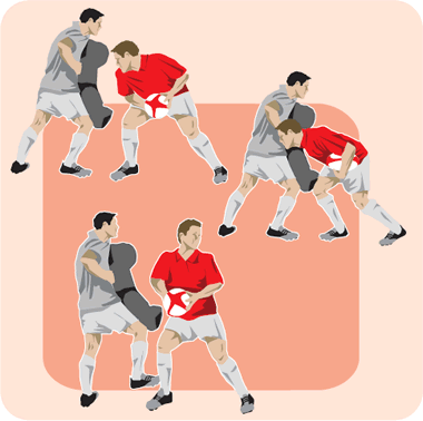 Power step into contact rugby drill - Rugby Contact Drills - Rugby ...