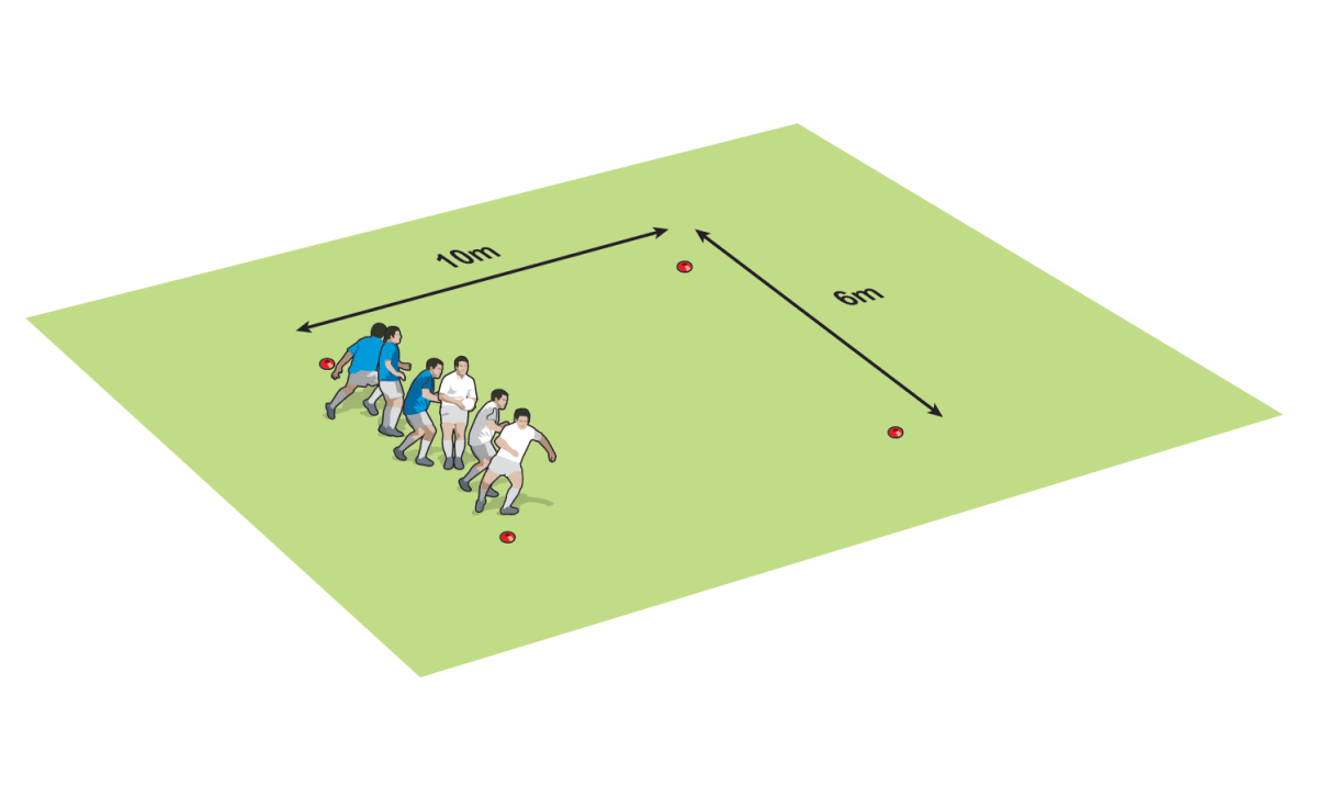2v3 tackle tester - Rugby Training Drills & Games - Rugby Coach Weekly