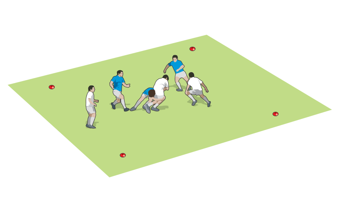 2v3 tackle tester - Rugby Training Drills & Games - Rugby Coach Weekly