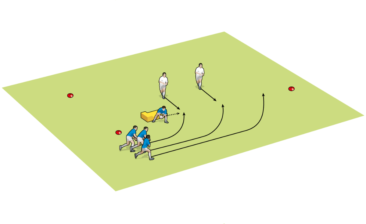 Engage defence and pass - Rugby Attacking Drills - Rugby Coach Weekly