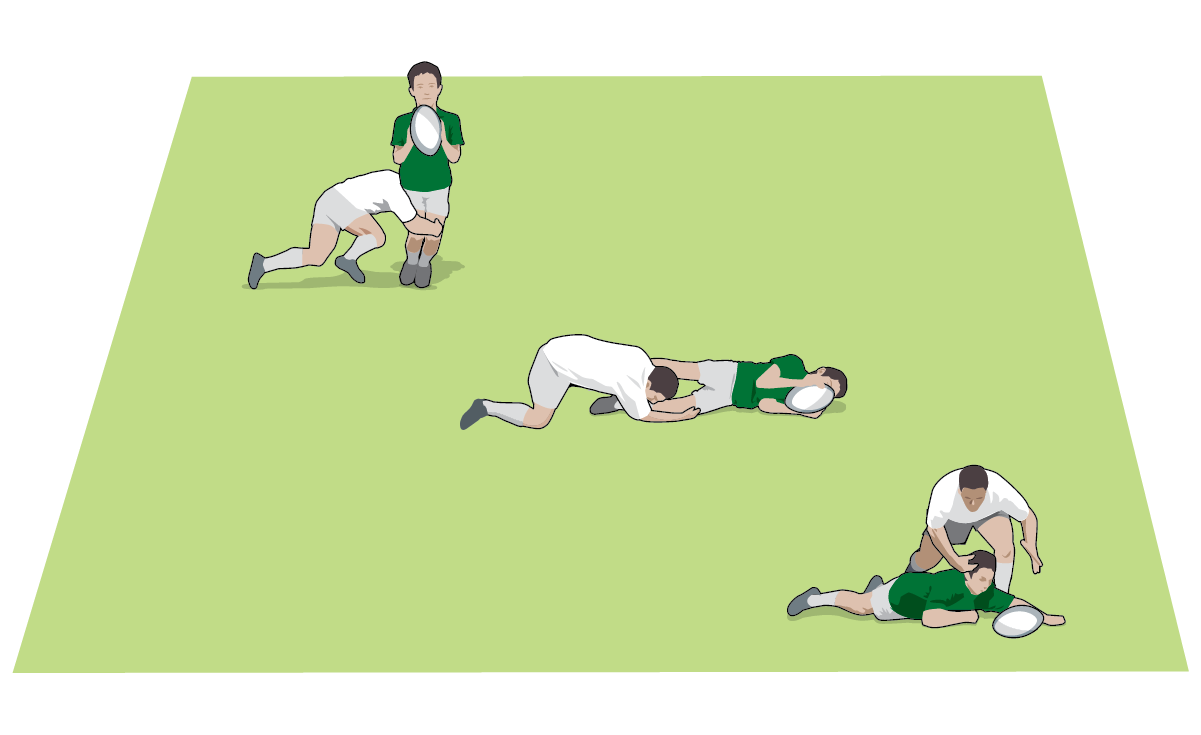 Bounce out after the tackle - Rugby Backs Defence Training Drills ...